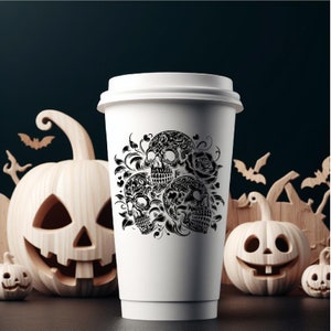 Floral Skull Svg, Skulls Svg Bundle, Halloween Gothic Skull Svg ...