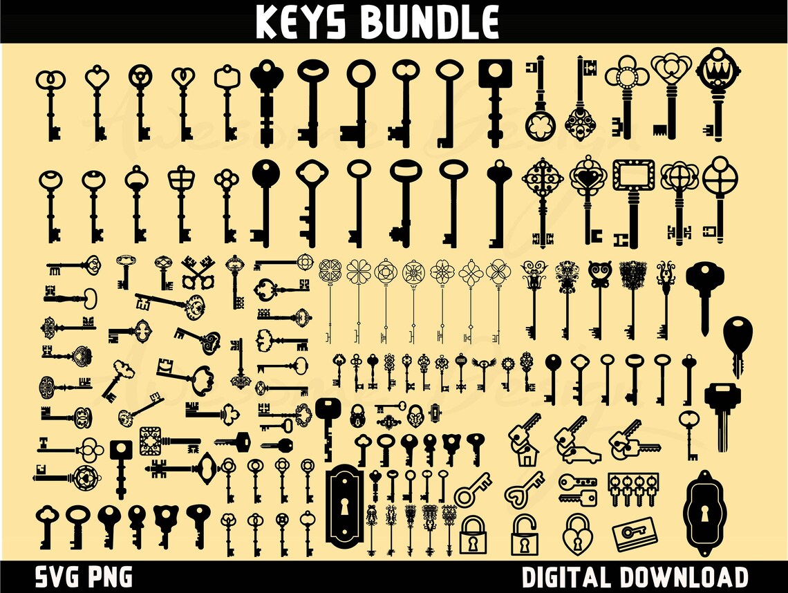 Key SVG Key Clipart House Key Svg Keys Svg Bundle Magic Key - Etsy UK