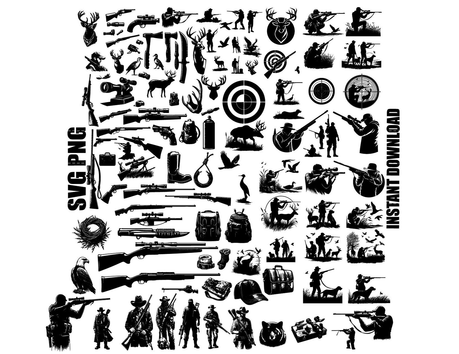 JAGD SVG Bundle, Jäger SVG, Hirsch Jagd SVG, Jagdsaison SVG, Jagd ...