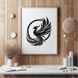 Phoenix Bird Svg, Phoenix Svg, Phoenix Silhouette, Phoenix Clipart ...