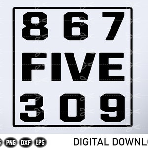 8675309 SVG, Nostalgic and Funny 80s T-SHIRT Design,vector Cut File ...