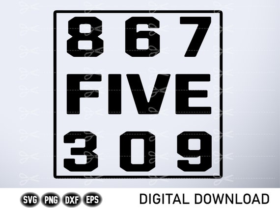 8675309 SVG Nostalgic and Funny 80s T-SHIRT Designvector Cut - Etsy