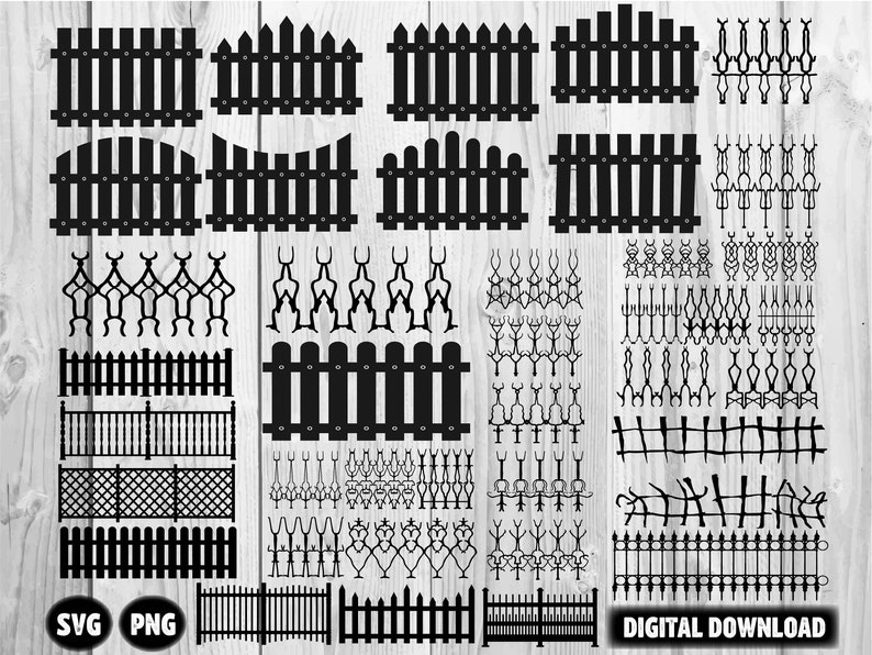 Fence SVG Fence Clipart Fence Cut Files Cricut Silhouette - Etsy Canada
