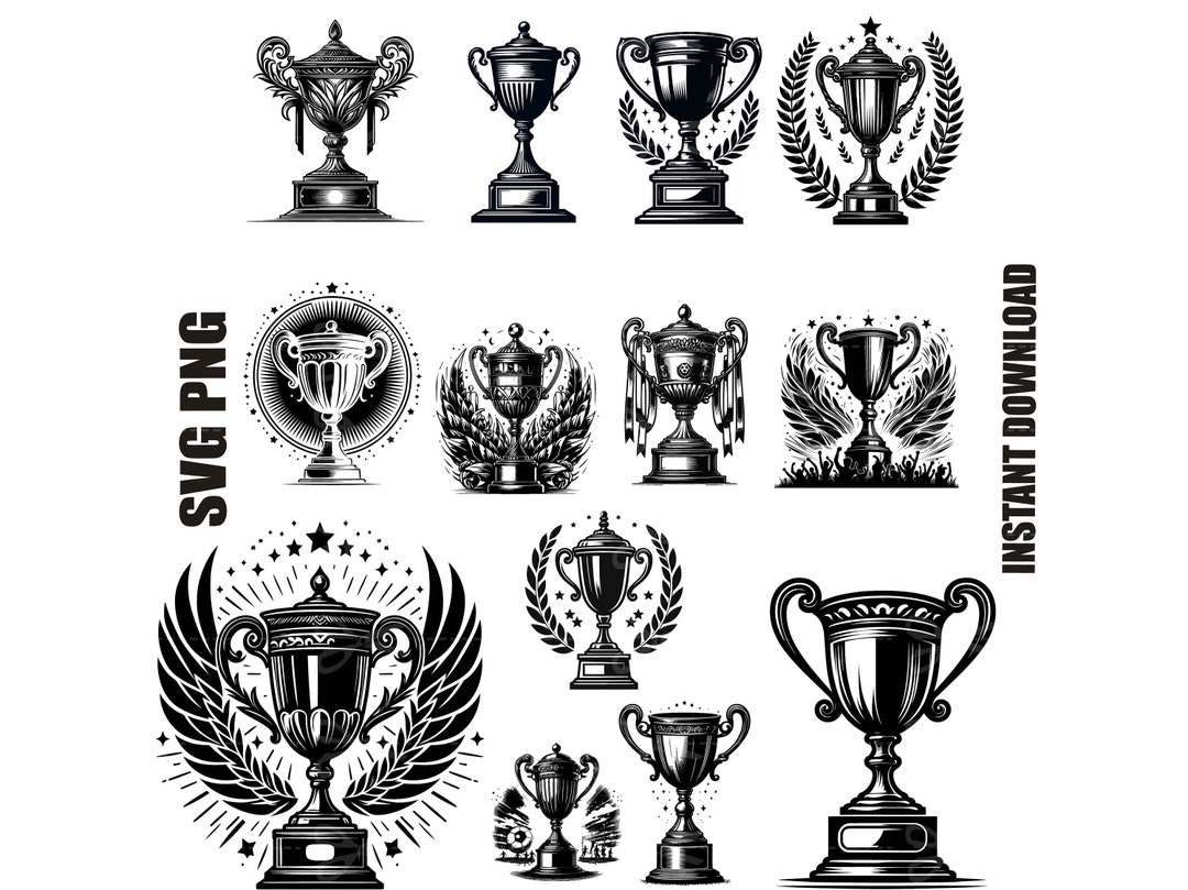 Award Trophies SVG, Trophy Cup SVG, Sports Award Clipart, Award ...