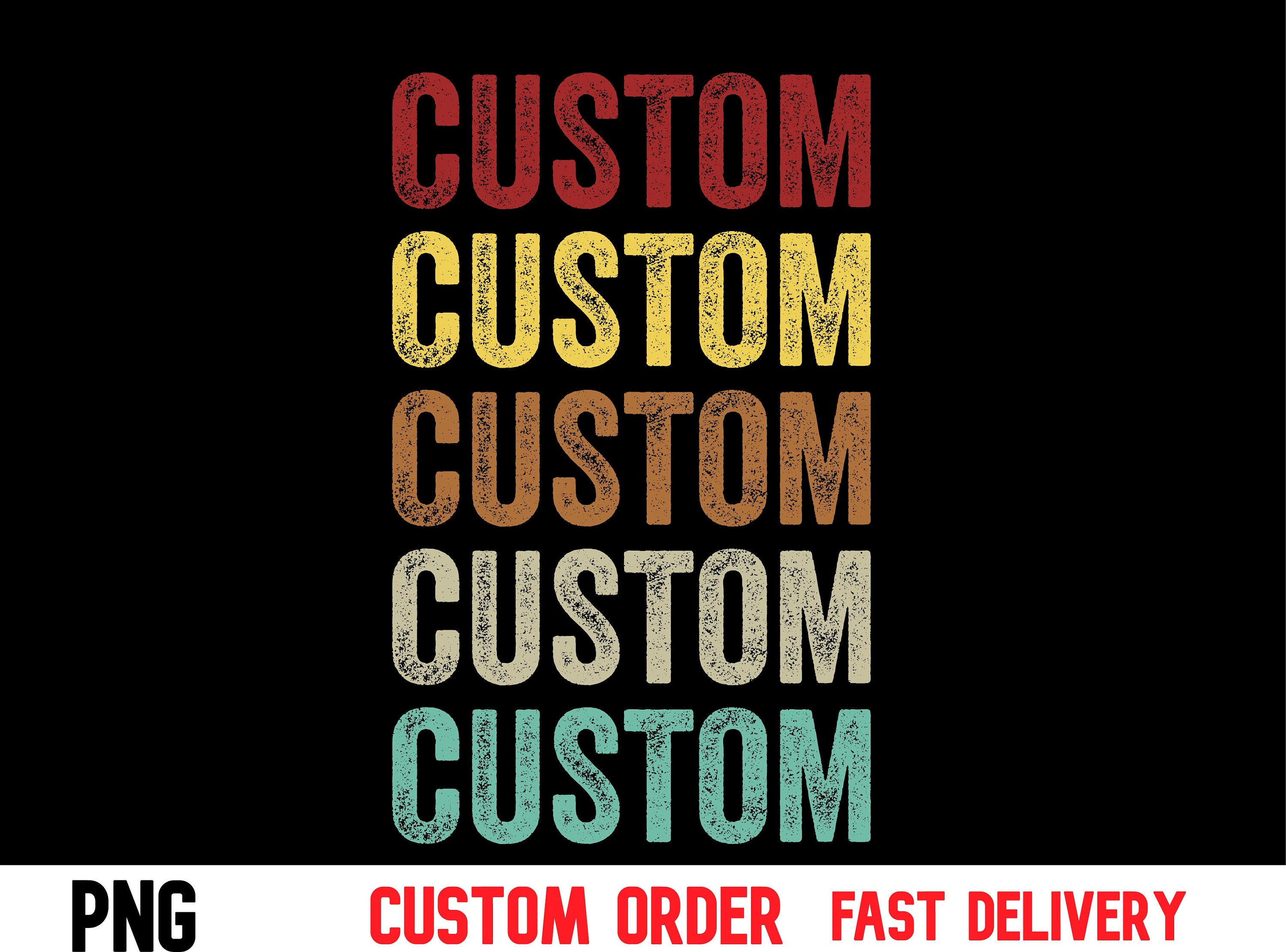 Custom Retro Name Png Personalized Names Png Customized - Etsy