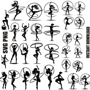 Hula Hoop SVG, Hula Hoop Svg Bundle, Hula Hoop Silhouette, Hula Hoop ...