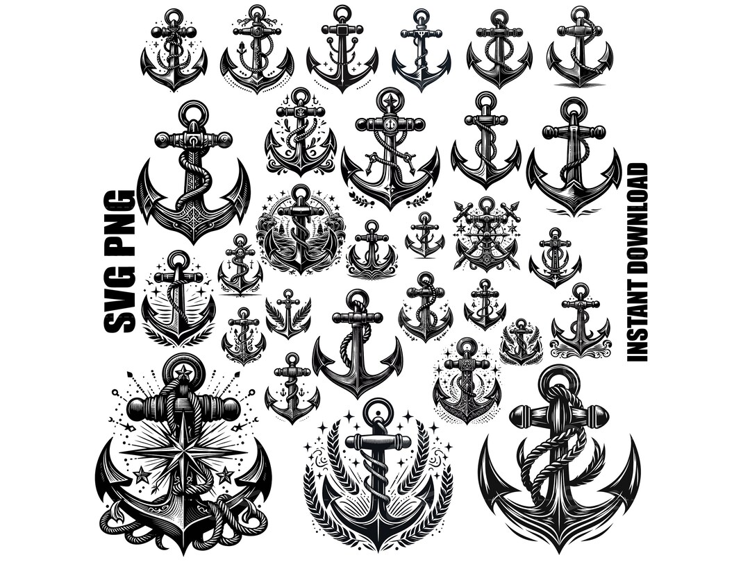 Anchor Svg, Nautical Svg, Anchor Png, Anchor Clipart, Anchor Silhouette ...