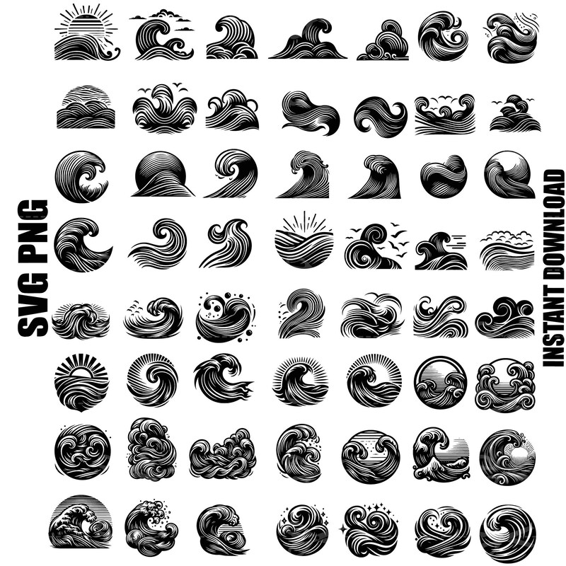 Wave Svg - Etsy