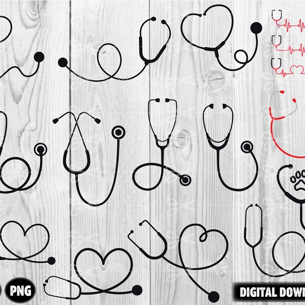 Stethoscope Svg - Etsy