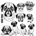 Puggle SVG, Puggle Png, Puggle Dog Svg, Puggle Dog Head Svg, Peeking ...