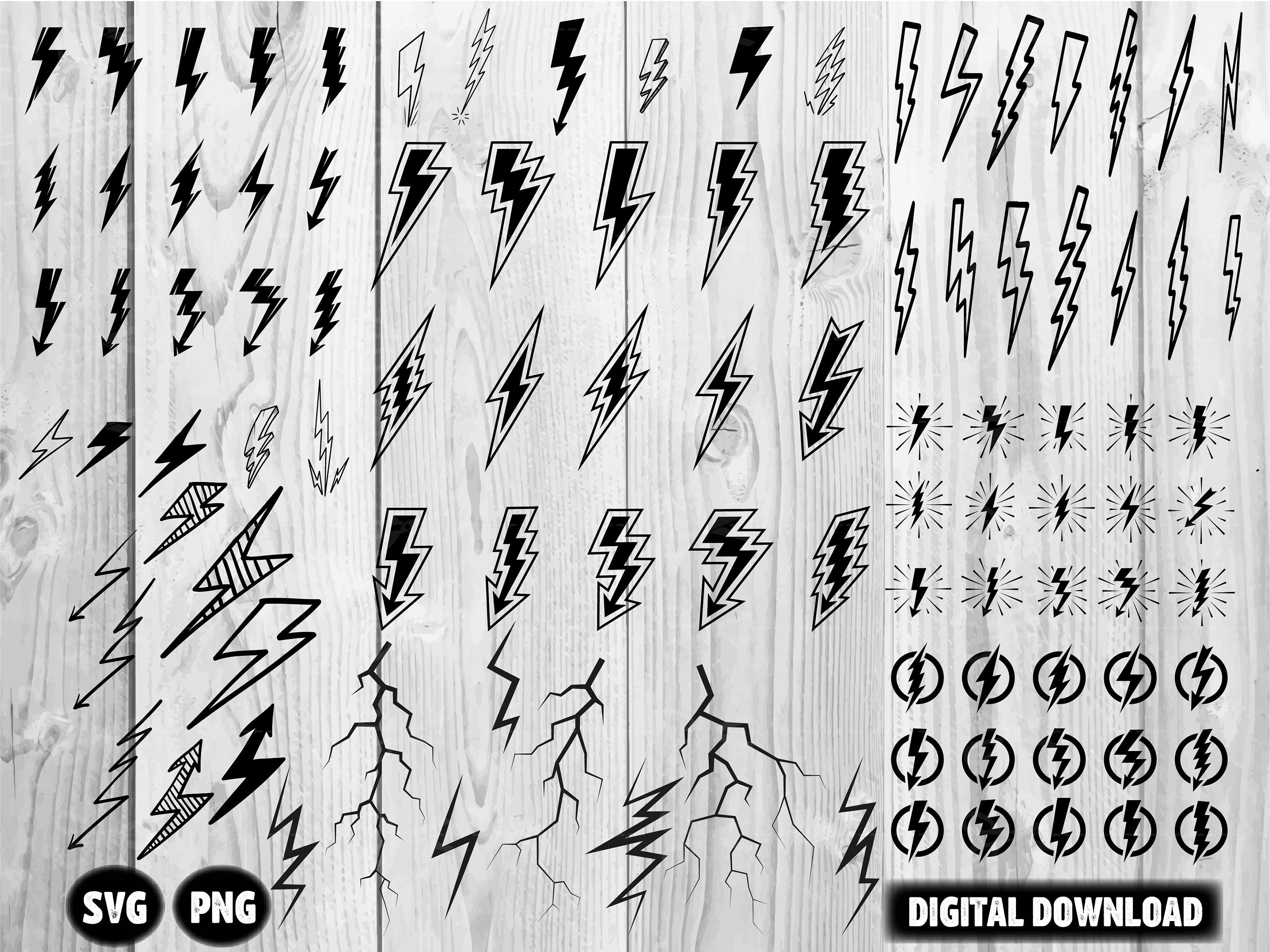 Lightning Bolt SVG Bundle THUNDER SVG Lightning Svg Files - Etsy Canada