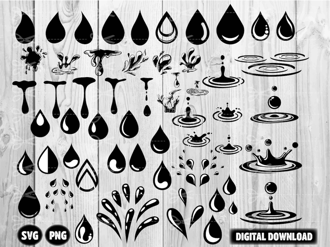 Water Droplet Svg Water Drops Svg Rain Drops Svg Water - Etsy Canada