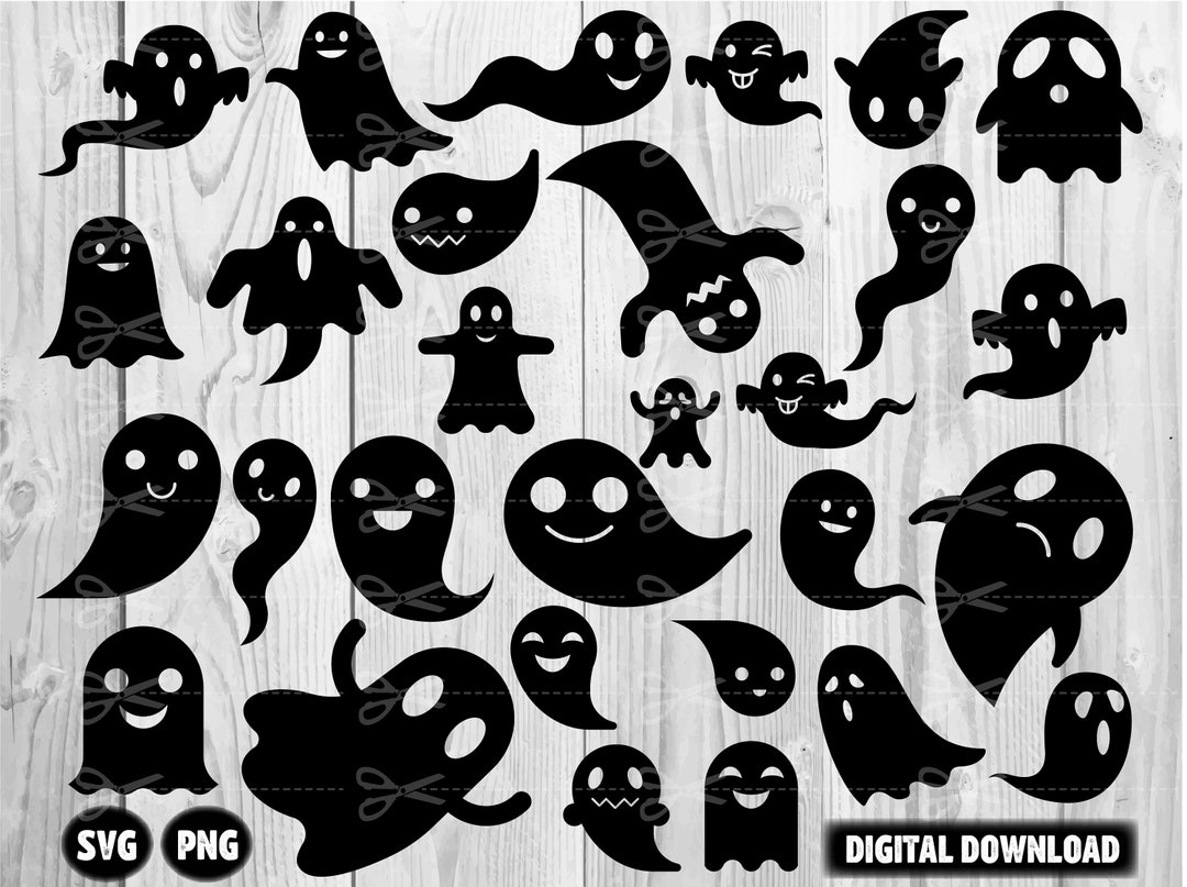 Cute Ghost Svg Ghost Spirit Funny Ghost Svghalloween Ghost - Etsy
