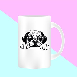Puggle SVG, Puggle Png, Puggle Dog Svg, Puggle Dog Head Svg, Peeking ...