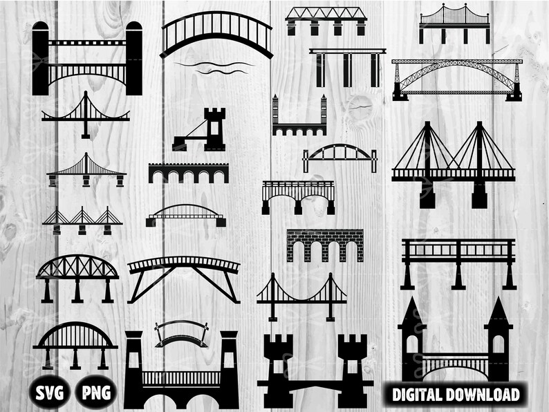 Bridge Svg Bridge Silhouette Tunnel Svg Bridge Cut Files - Etsy