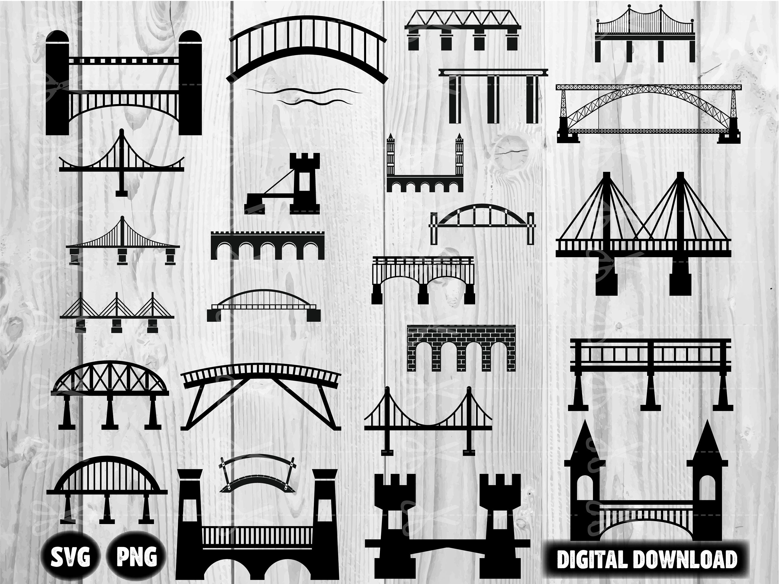Bridge Svg Bridge Silhouette Tunnel Svg Bridge Cut Files - Etsy UK