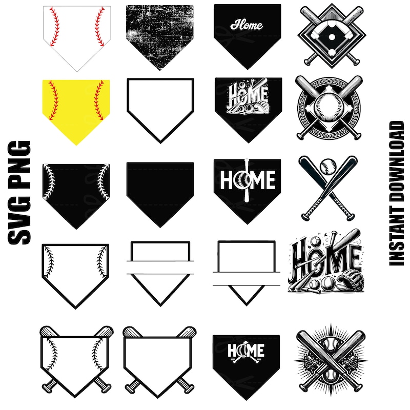 Home Plate Svg - Etsy