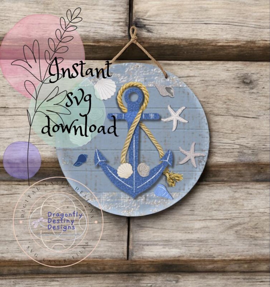 Anchor Round Sign SVG File (digital Download) - Etsy