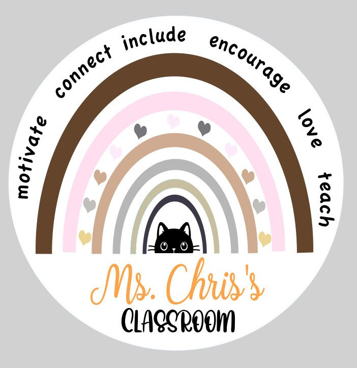 SVG File for Teacher Rainbow Classroom Sign - Etsy