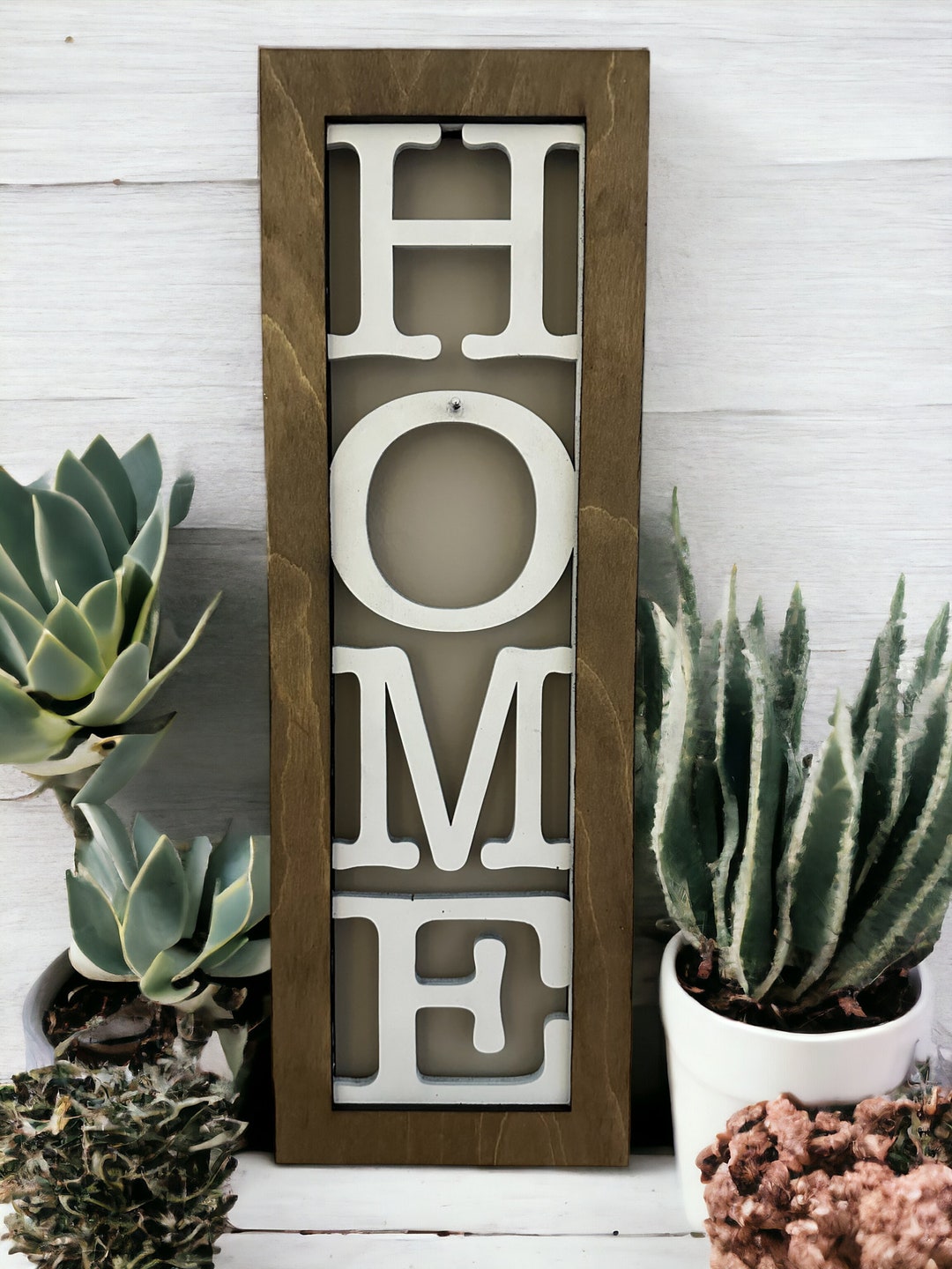 Home Shadow Box Sign With 6 Interchangeable Ornaments - Etsy