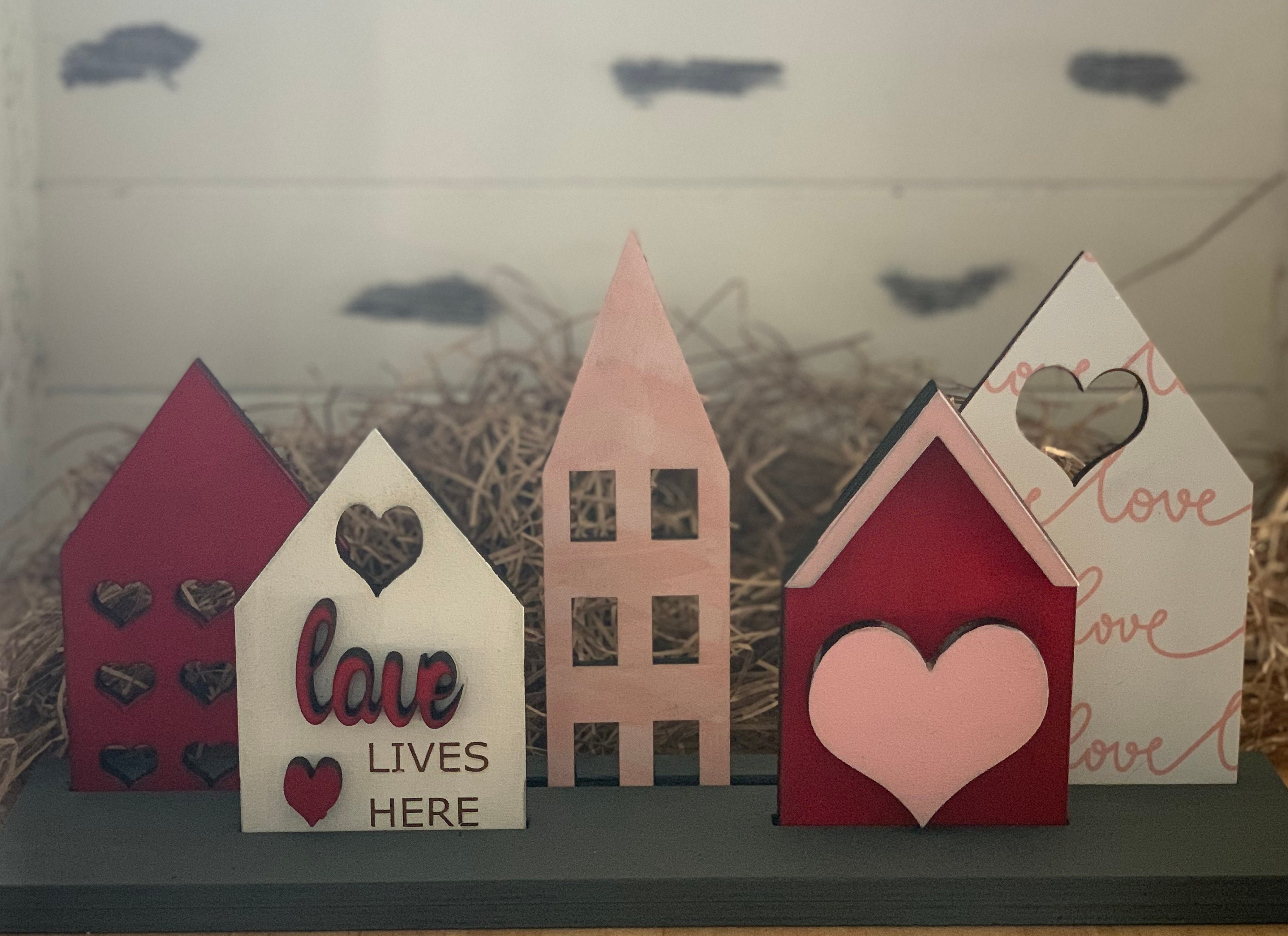 Valentine Village SVG File - Etsy