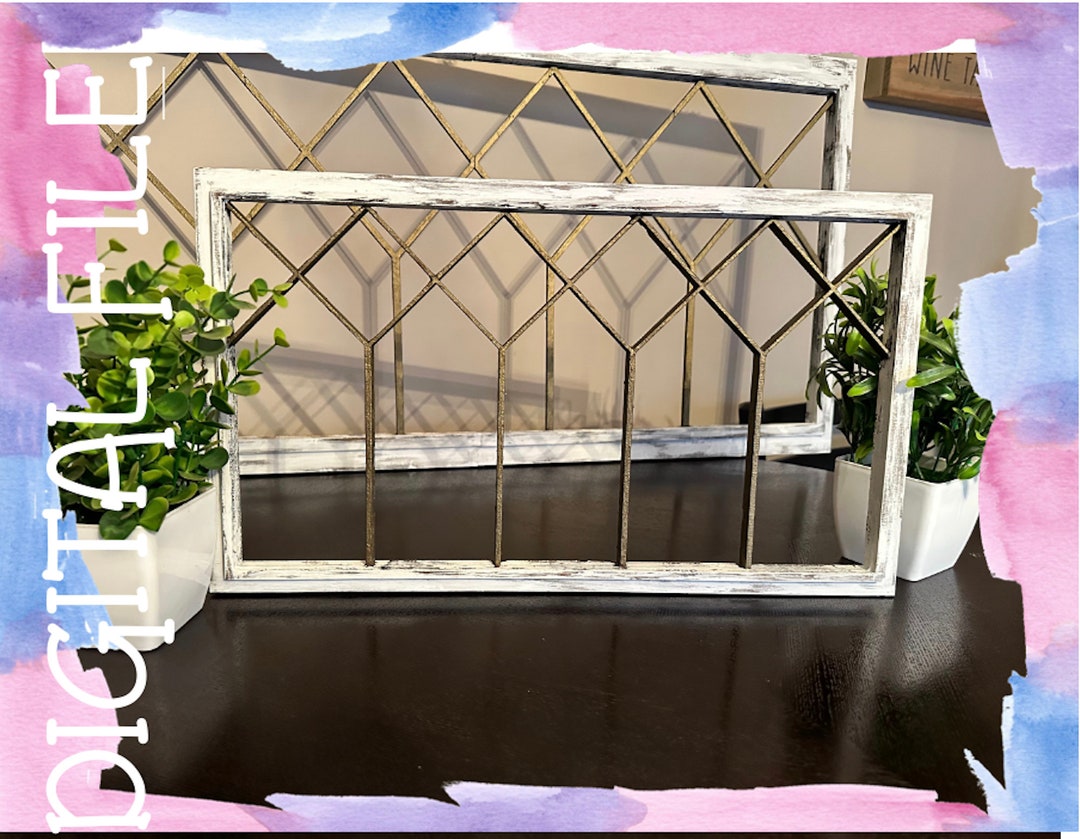 SVG File for Farmhouse Distressed Window - Etsy