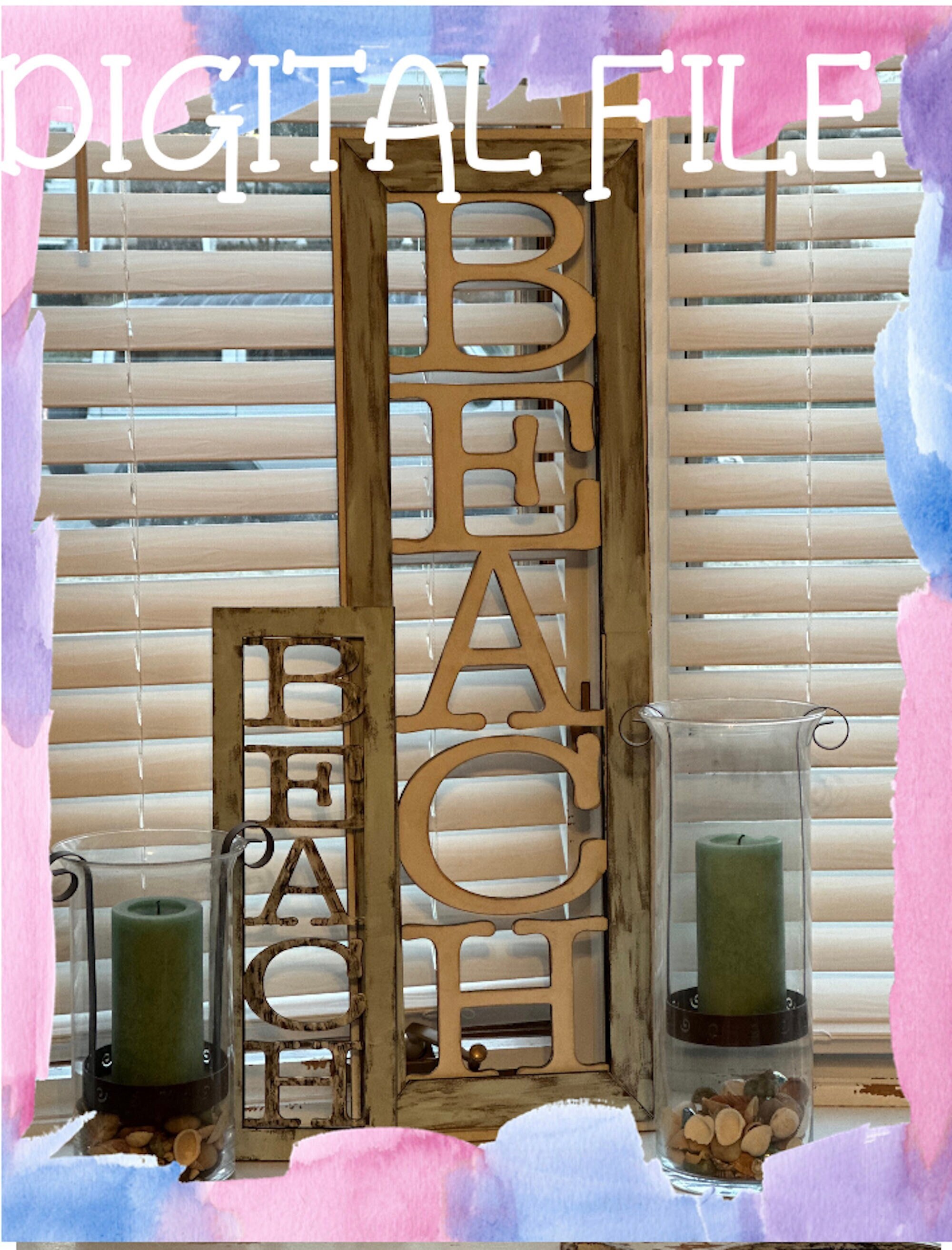 SVG File for the Long and Short BEACH Sign - Etsy