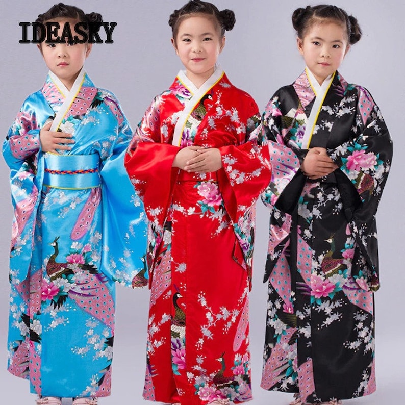 Japanese Kimono for Kids Traditional Style Japanese Dress - Etsy