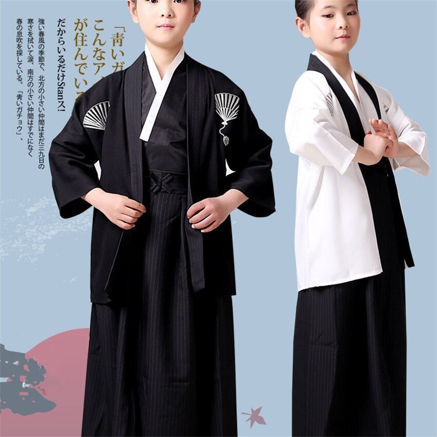 Japanese Samurai Dress Traditional Haori Set Kimono for Boys - Etsy