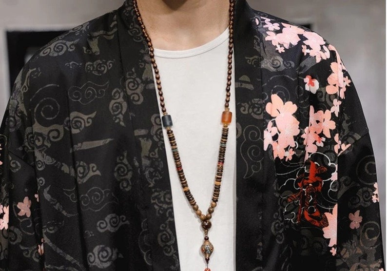 Japanese Kimono Clothes Haori Yukata Male Female Samurai Obi | Etsy