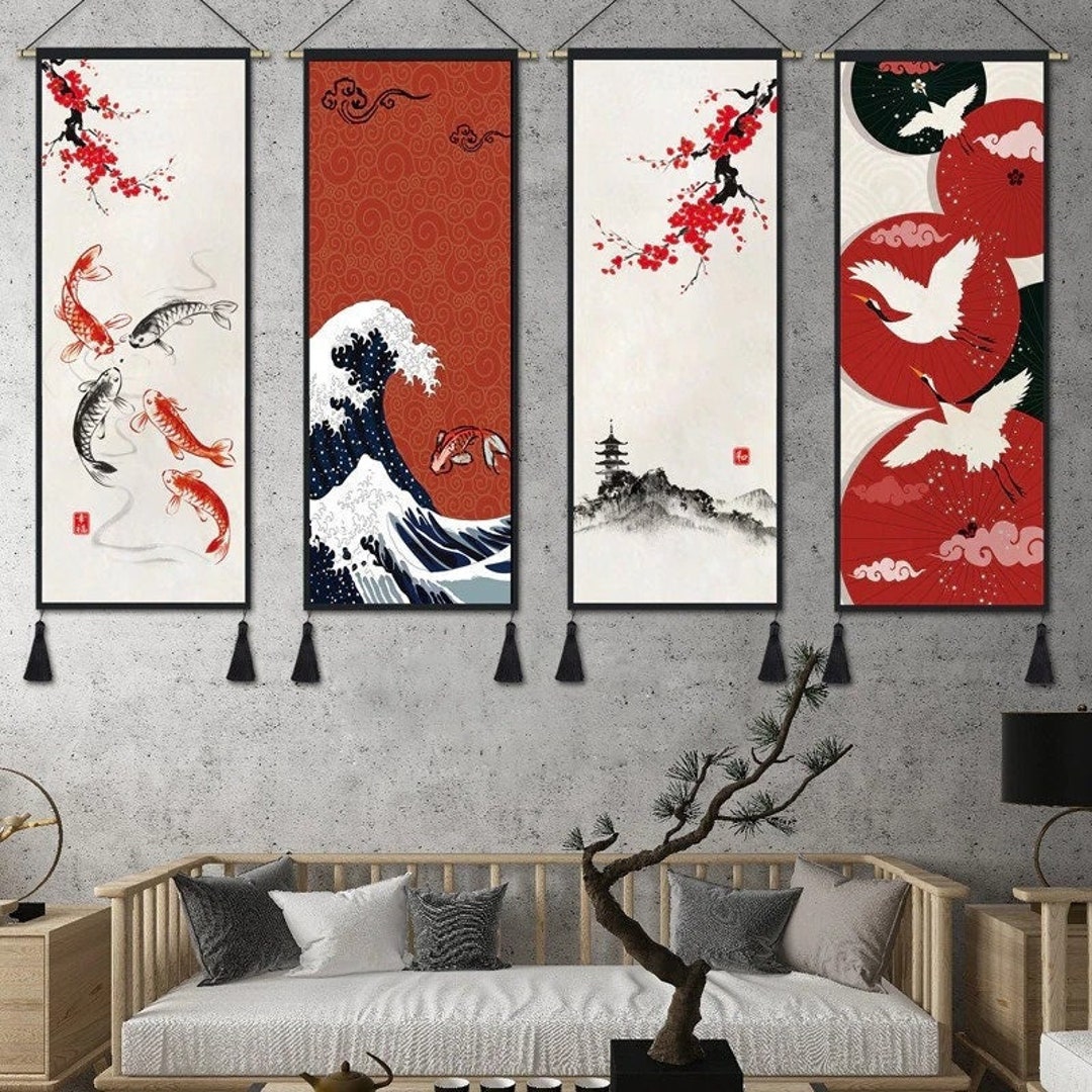 Japanese Ukiyoe Traditional Scroll Japanese Scroll Art Wall - Etsy