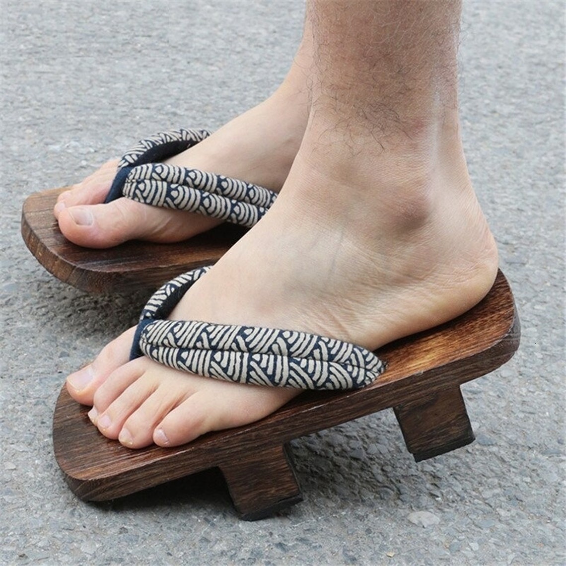 Japanese Slippers Geta Wooden Clogs Man Kimono Two-teeth Geta - Etsy