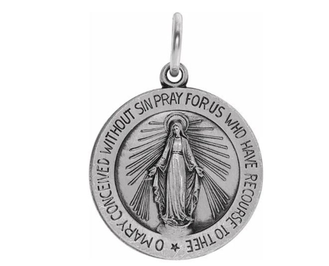 Round Religious Medal - Etsy