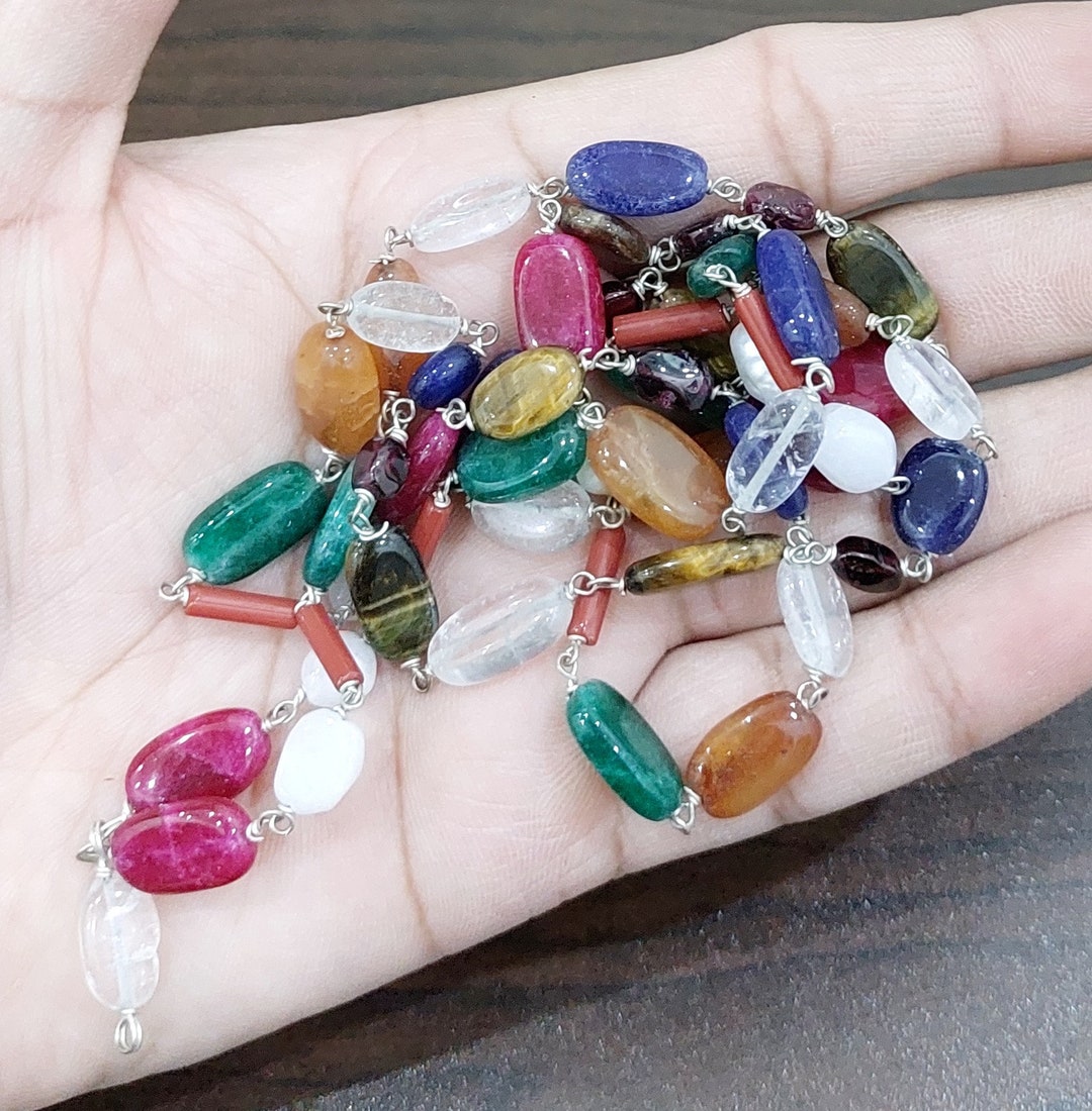 Navratan Mala 100% Real Navratna Necklace to Control Influence of All ...