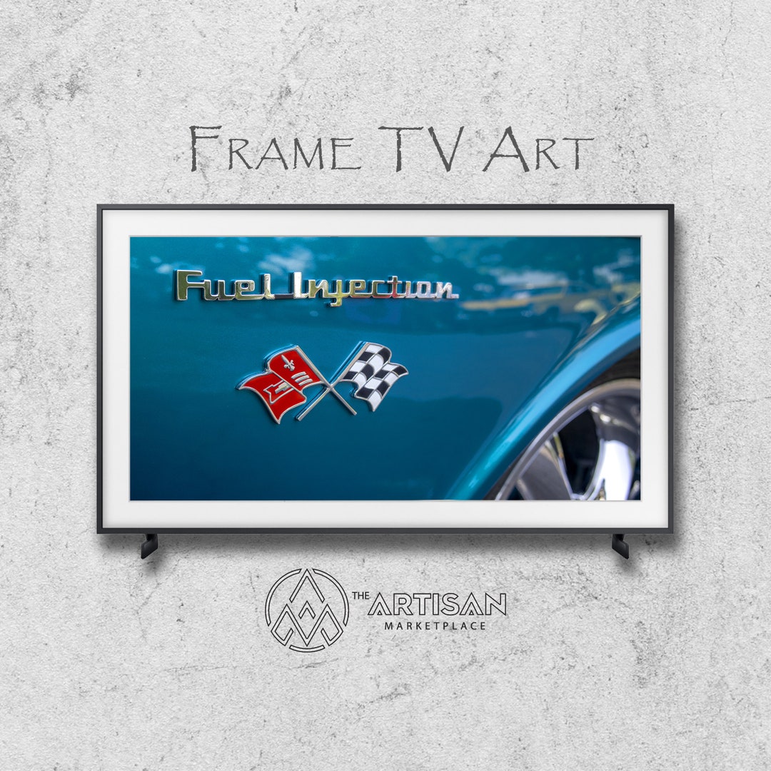 1957 Chevy Bel Air Fuel Injection Emblem - Frame TV Art (digital ...