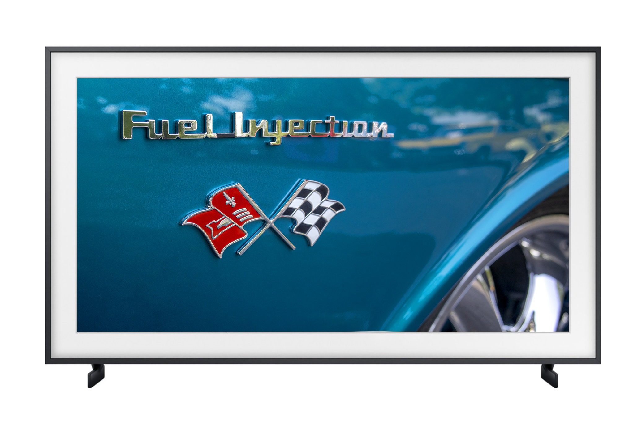 1957 Chevy Bel Air Fuel Injection Emblem - Frame TV Art (digital ...