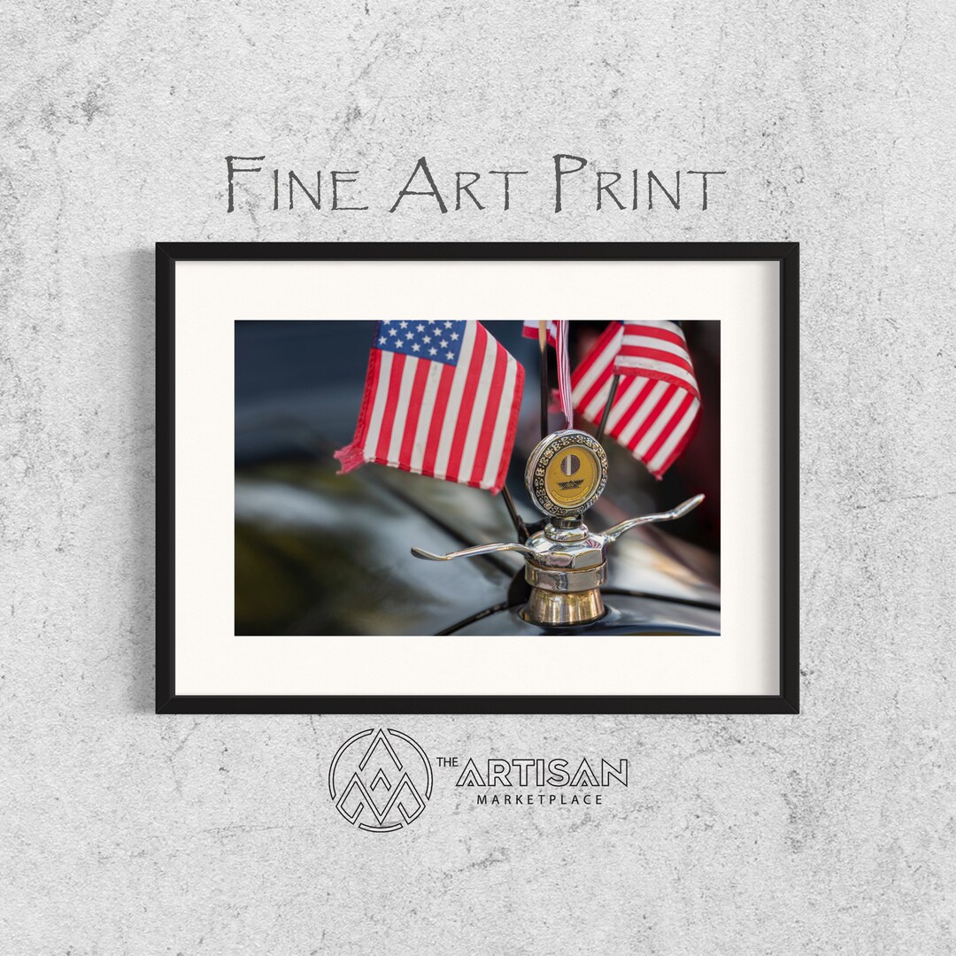 1915 Ford Model T Print: American Flags, Vintage Car Photography - Etsy