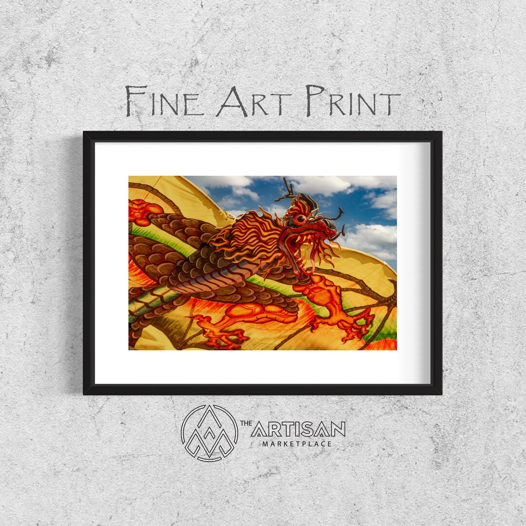 Chinese Dragon Kite Fine Art Print: Cologne Cathedral Landscape - Etsy