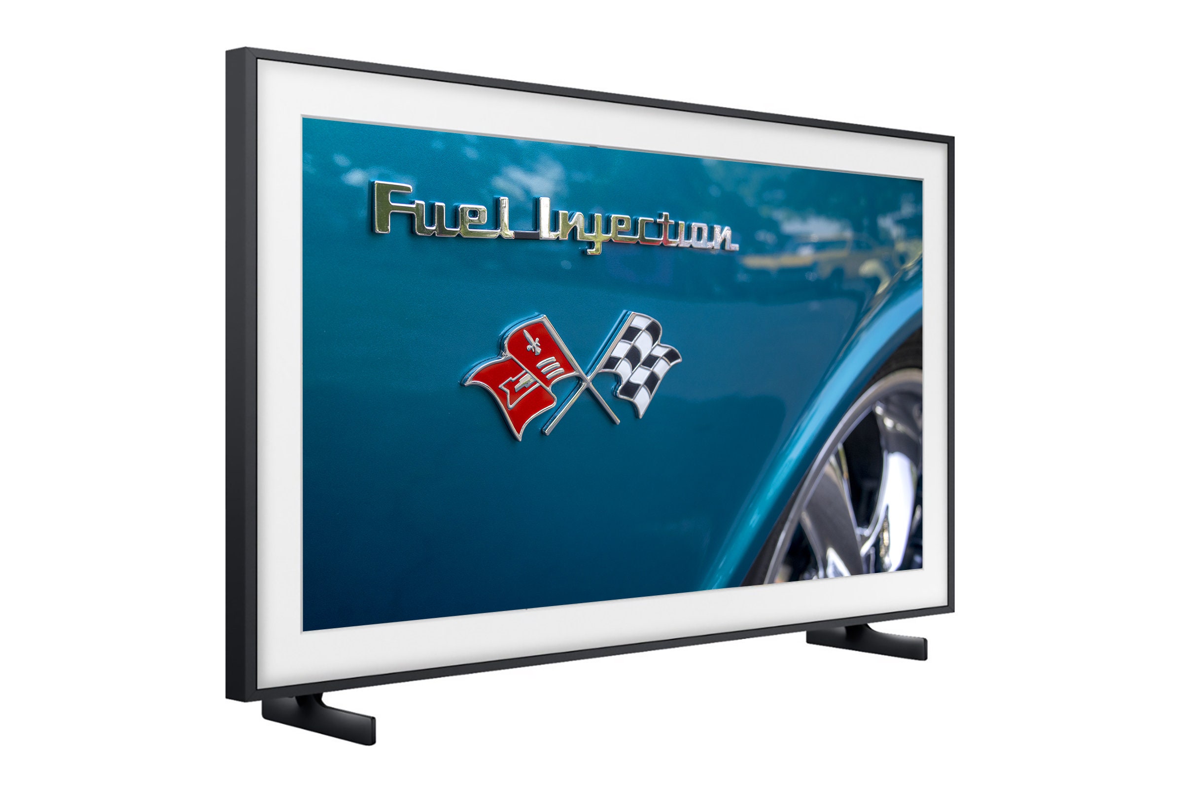 1957 Chevy Bel Air Fuel Injection Emblem - Frame TV Art (digital ...