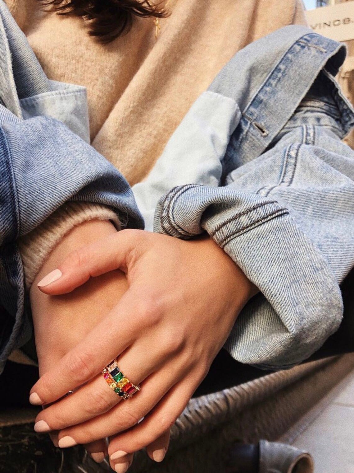 Rainbow Colorful Ring Sparkly Crystal Multicolor Diamond - Etsy