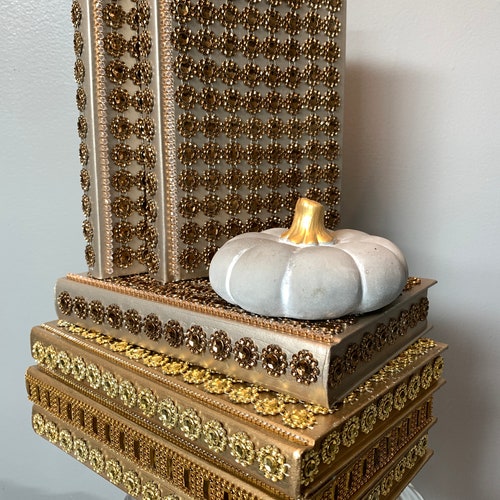CRUSH GOLD DIAMOND 3 Piece Glam Decor Book Set Display Books - Etsy