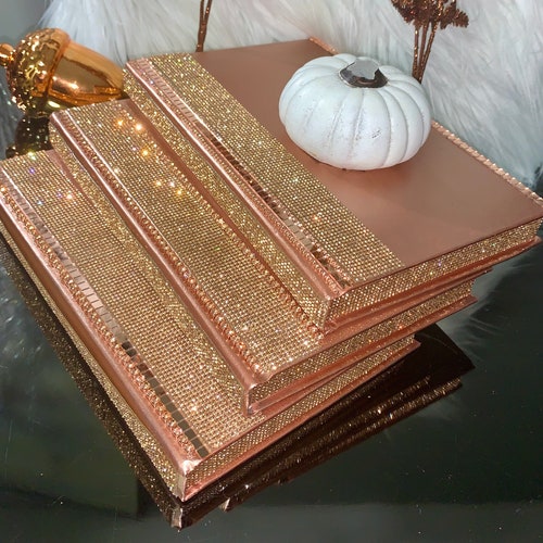 Crush Gold Diamond 3 Piece Glam Decor Book Set Display Books Etsy