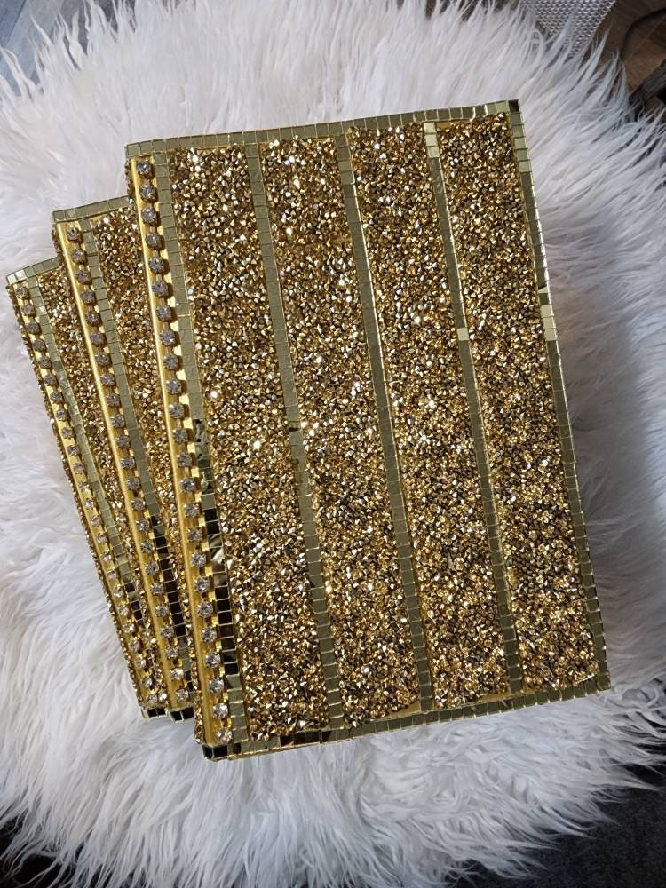 CRUSH GOLD DIAMOND 3 Piece Glam Decor Book Set Display Books - Etsy