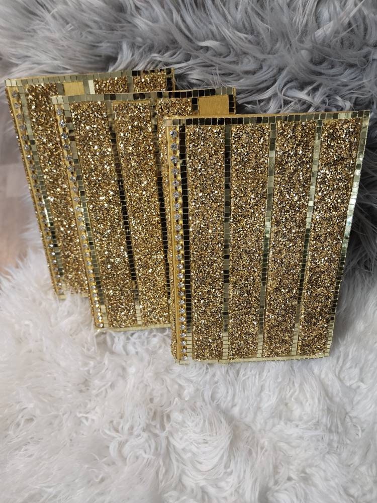 CRUSH GOLD DIAMOND 3 Piece Glam Decor Book Set Display Books - Etsy