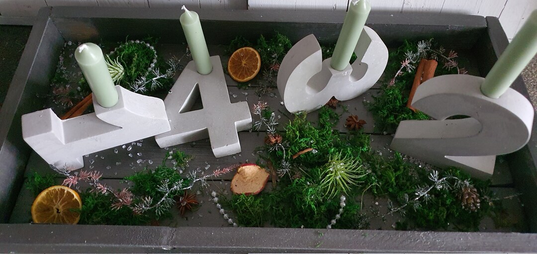 Concrete Numbers of Advent, 1-4 - Etsy