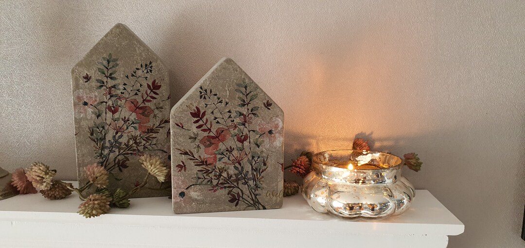 Concrete House Set 2 Pieces Concrete Decoration, Concrete House, House ...