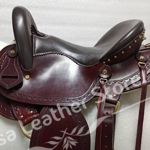 Western Horse Endurance Trail Leather Saddle . - Etsy