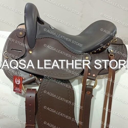 Western Horse Endurance Trail Leather Saddle . - Etsy