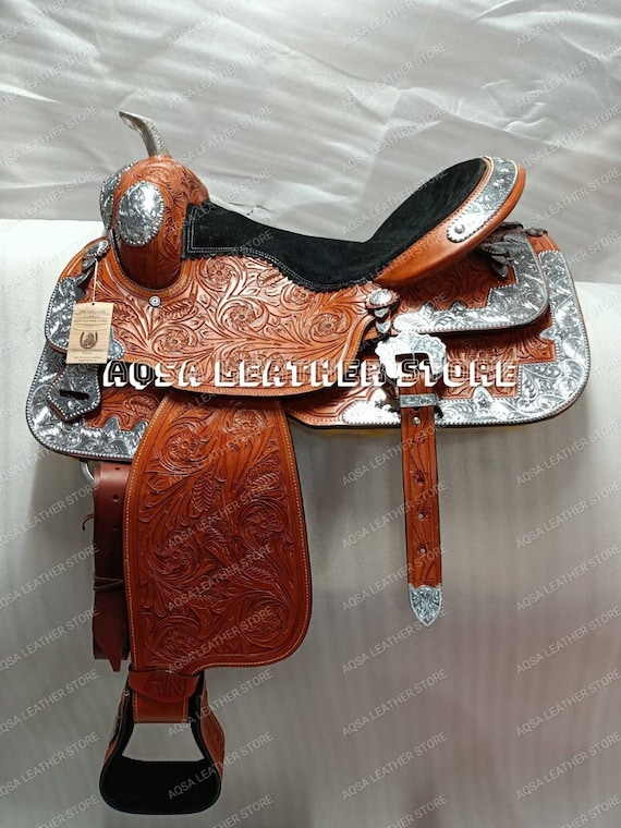 New Western Leather Show Saddle With Free Matching Headstall - Etsy