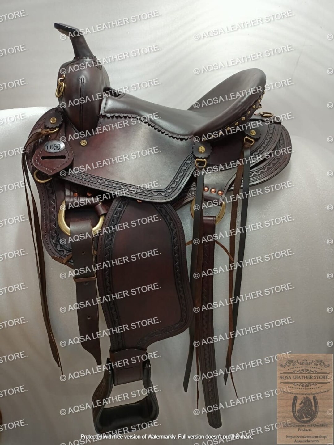 Endurance Trail Leather Saddle ,beautifully Hand Tooled . - Etsy
